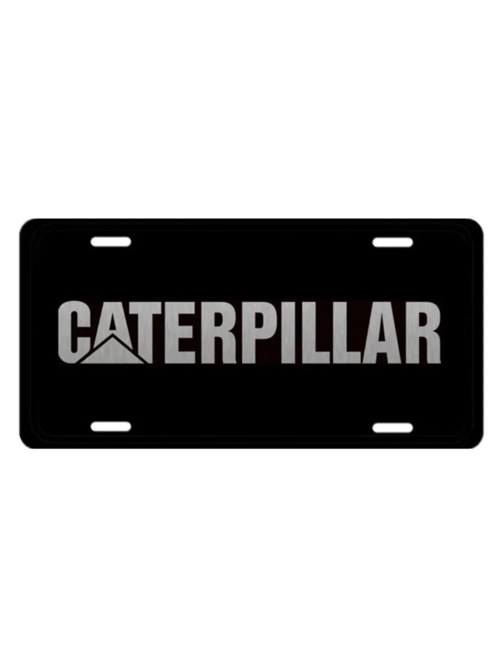 Accents | Caterpillar Logo On Black Metal Vanity Aluminum License Plate ...